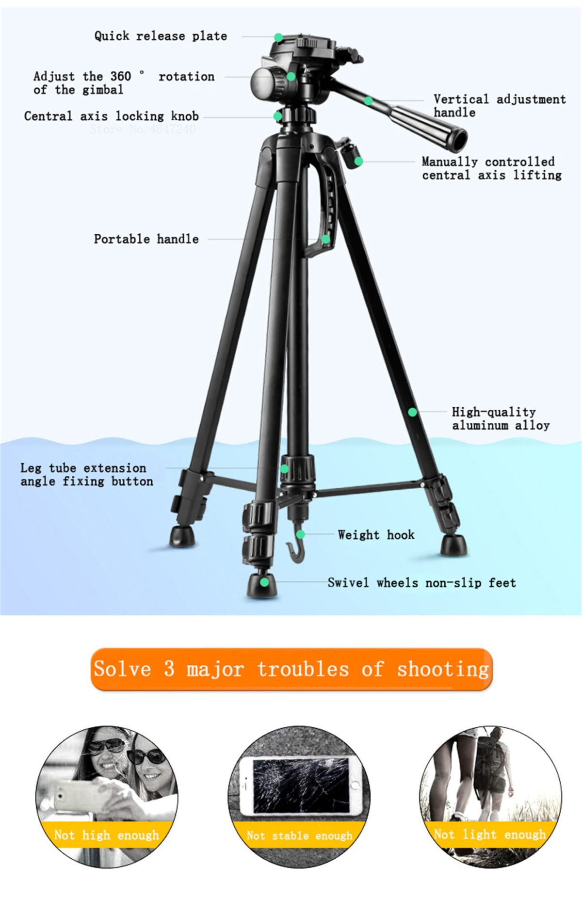 DSLR Tripod WEIFENG WT-3540 • Gadget City