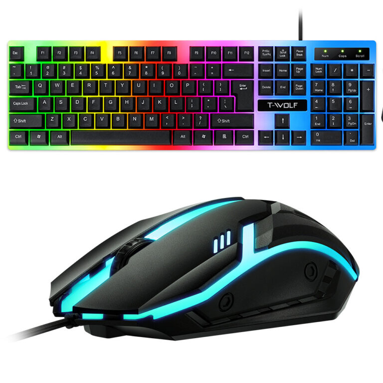 T-WOLF TF230 RGB Gaming Keyboard & Mouse Combo • Gadget City